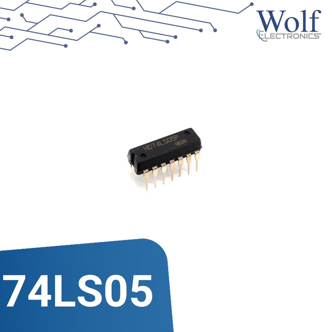 Circuito Integrado NOT open collector 74LS05 7405 Wolf Electronics – WOLF ELECTRONICS IT