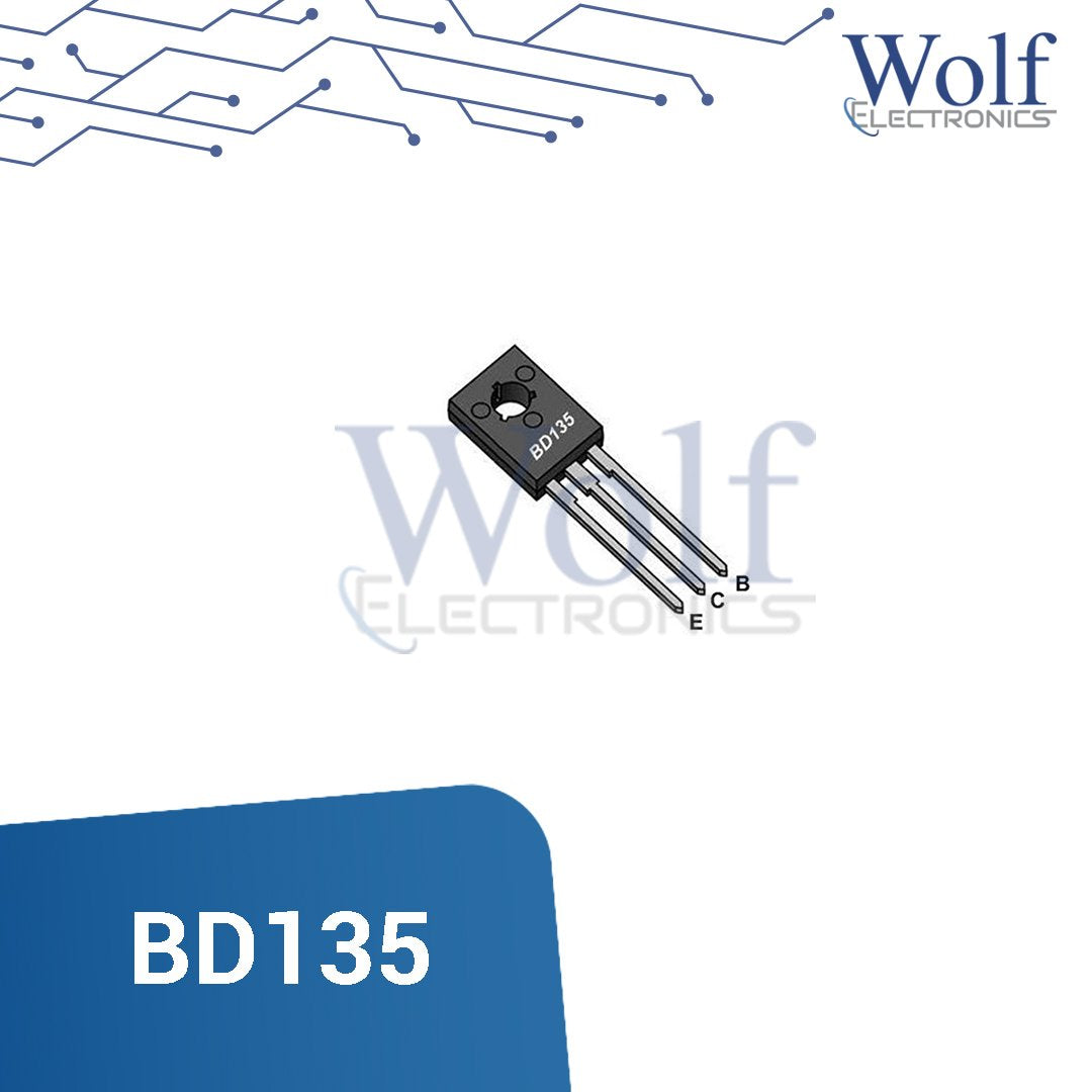 Transistor NPN BD135 150V 2A. Wolf Electronics – WOLF ELECTRONICS IT