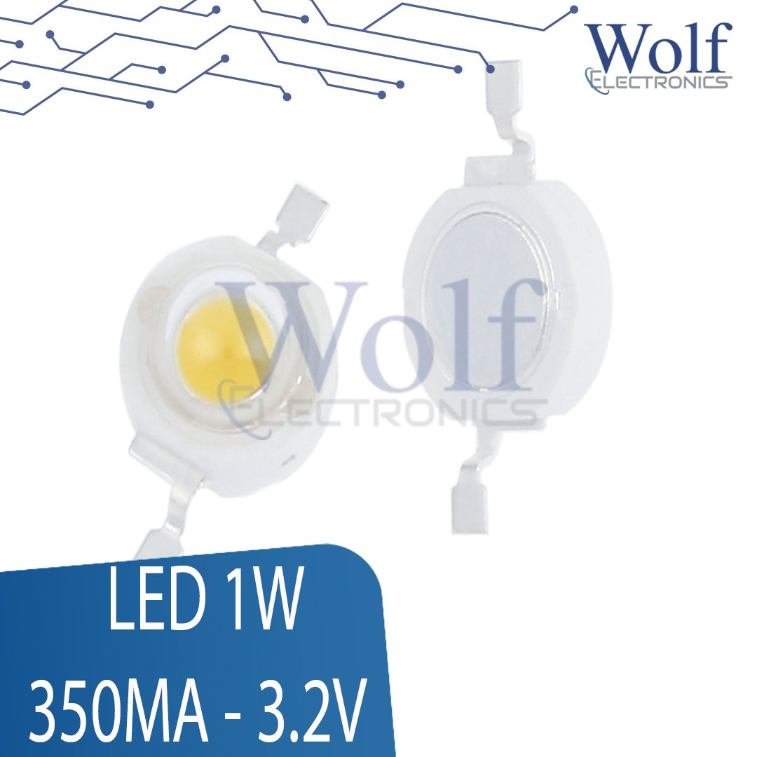 LED 1W 350mA - 3.2V. Wolf Electronics – WOLF ELECTRONICS IT