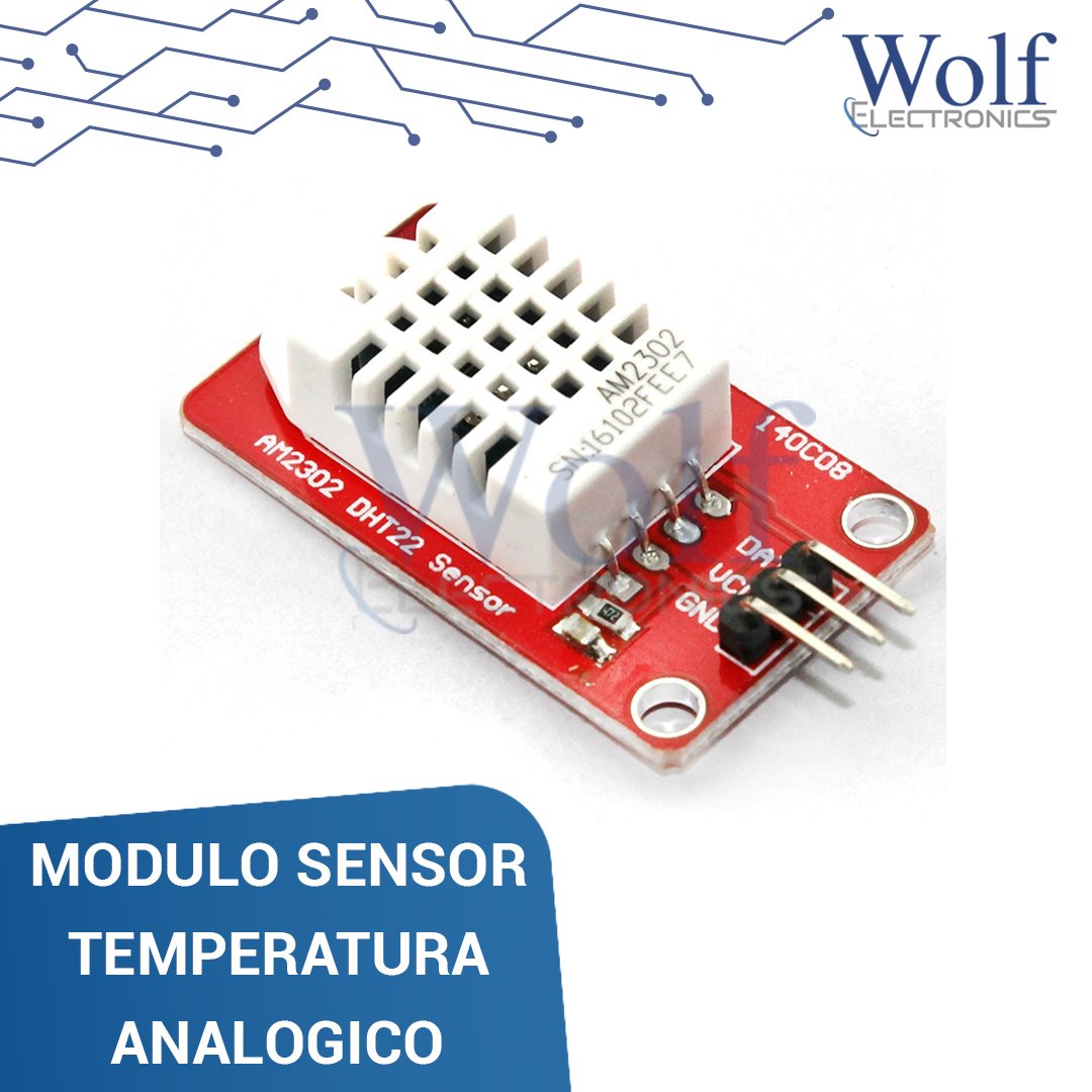 MODULO SENSOR TEMPERATURA ANALOGICO ARDUINO ROJO 3.3-5V. Wolf ...