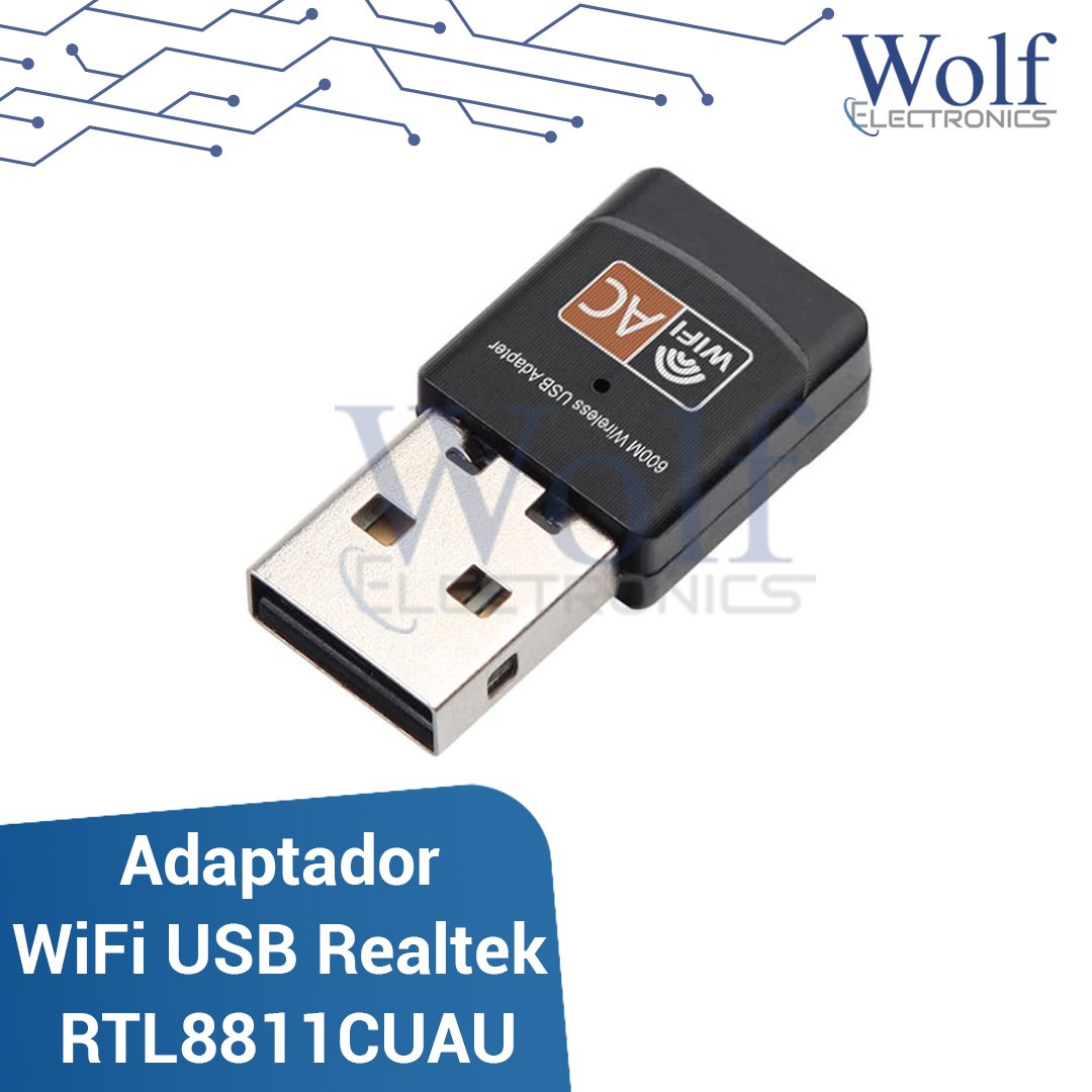 Adaptador WiFi USB Realtek RTL8811CU/AU Wolf Electronics – WOLF ...