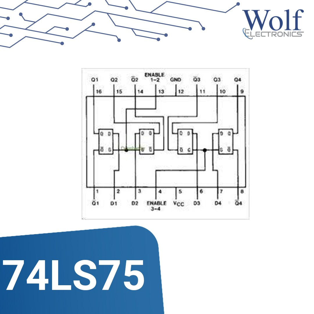 Circuito Integrado Latch 4 bits 74LS75 7475 Wolf Electronics – WOLF ...