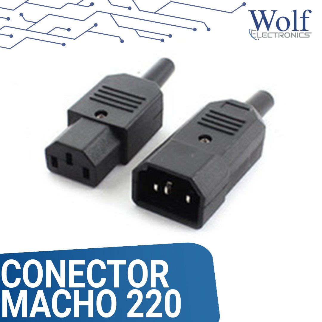 Conector Macho 220 V Wolf Electronics – WOLF ELECTRONICS IT