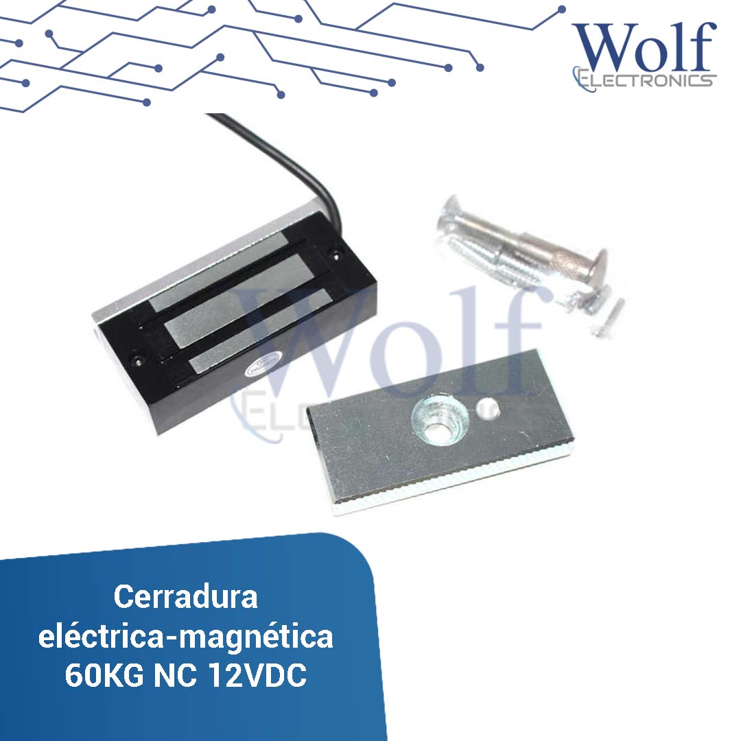 Cerradura electrica-magnetica 60KG NC 12VDC. Wolf Electronics – WOLF ...