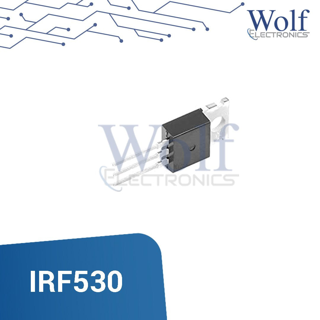 Mosfet IRF530 canal N 100V 17A. Wolf Electronics – WOLF ELECTRONICS IT