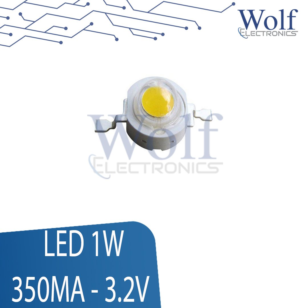 LED 1W 350mA - 3.2V. Wolf Electronics – WOLF ELECTRONICS IT