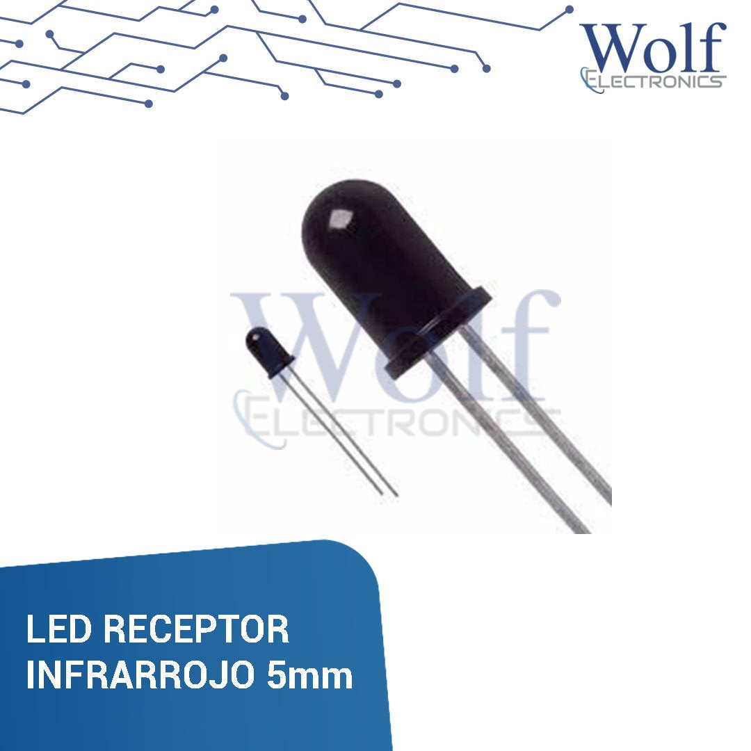 LED Receptor infrarrojo 5mm 1.3V. Wolf electronics – WOLF ELECTRONICS IT