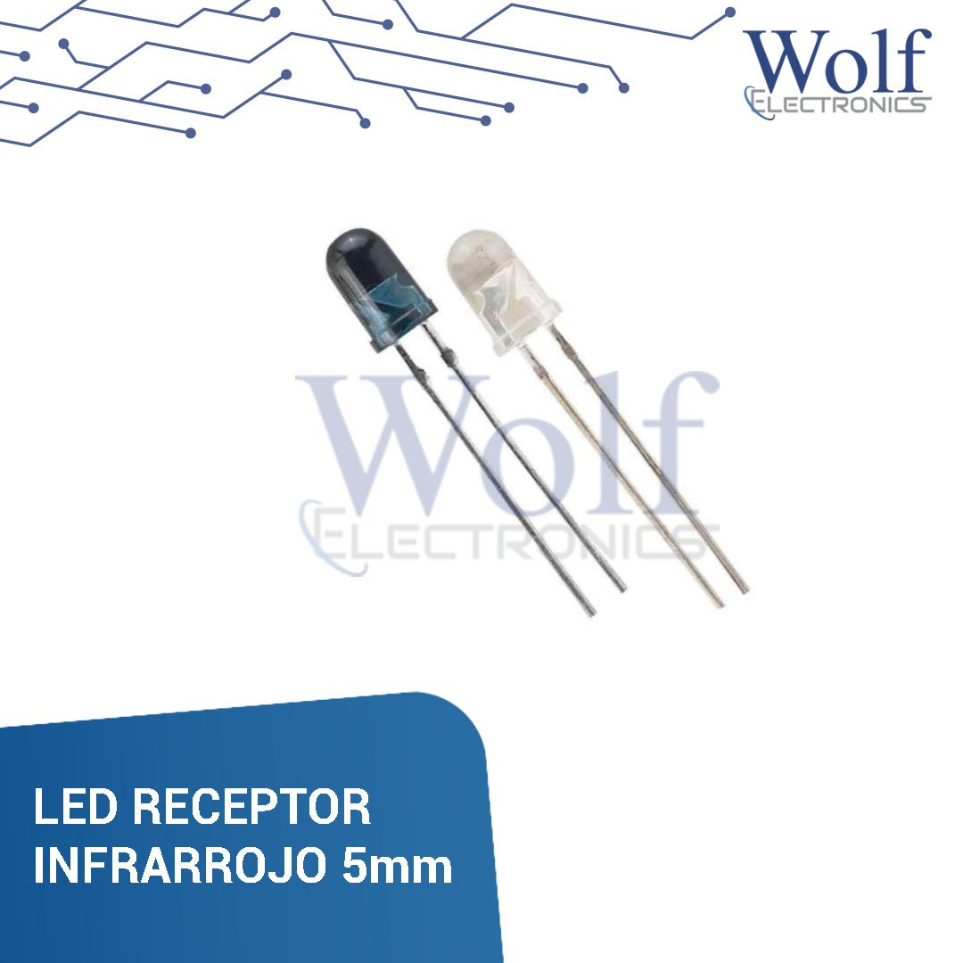 LED Receptor infrarrojo 5mm 1.3V. Wolf electronics – WOLF ELECTRONICS IT
