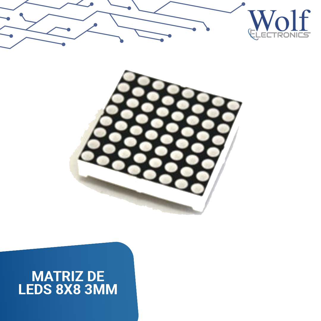 MATRIZ DE LEDS 8X8 3mm 5V. Wolf Electronics – WOLF ELECTRONICS IT