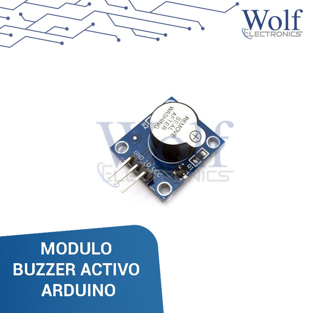 MODULO BUZZER ACTIVO ARDUINO 5V 30mA. Wolf Electronics – WOLF ...