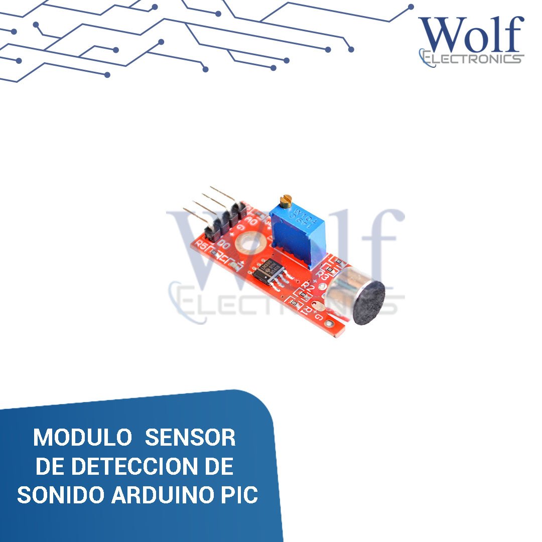 MODULO SENSOR DE DETECCIÓN DE SONIDO ARDUINO PIC 4-6V. Wolf Electronics ...
