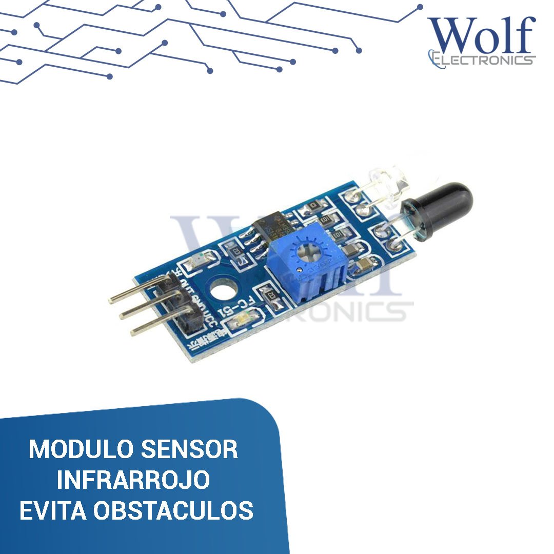 MODULO SENSOR INFRARROJO EVITA OBSTACULOS 3/6V. Wolf Electronics – WOLF ...