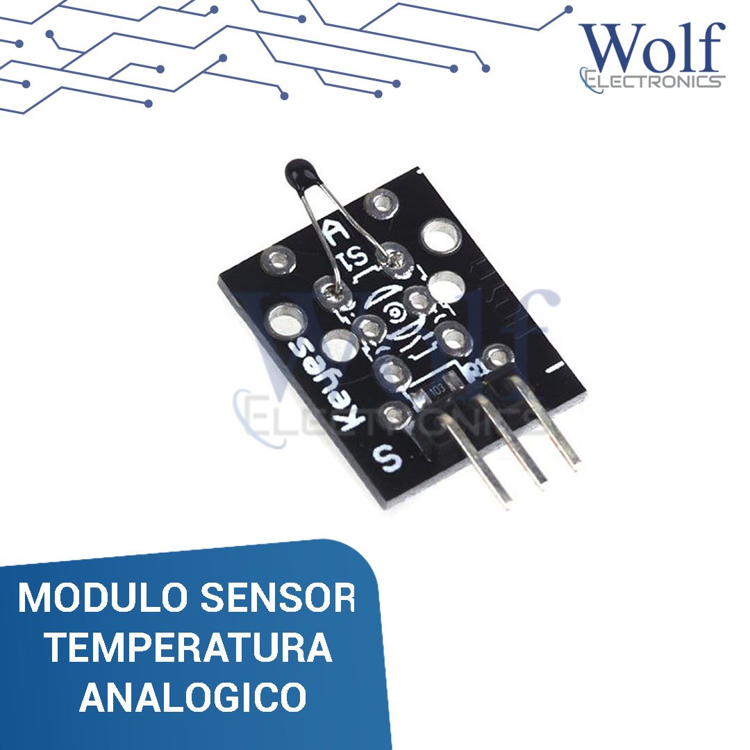 MODULO SENSOR TEMPERATURA ANALOGICO ARDUINO NEGRO 5V. Wolf Electronics ...
