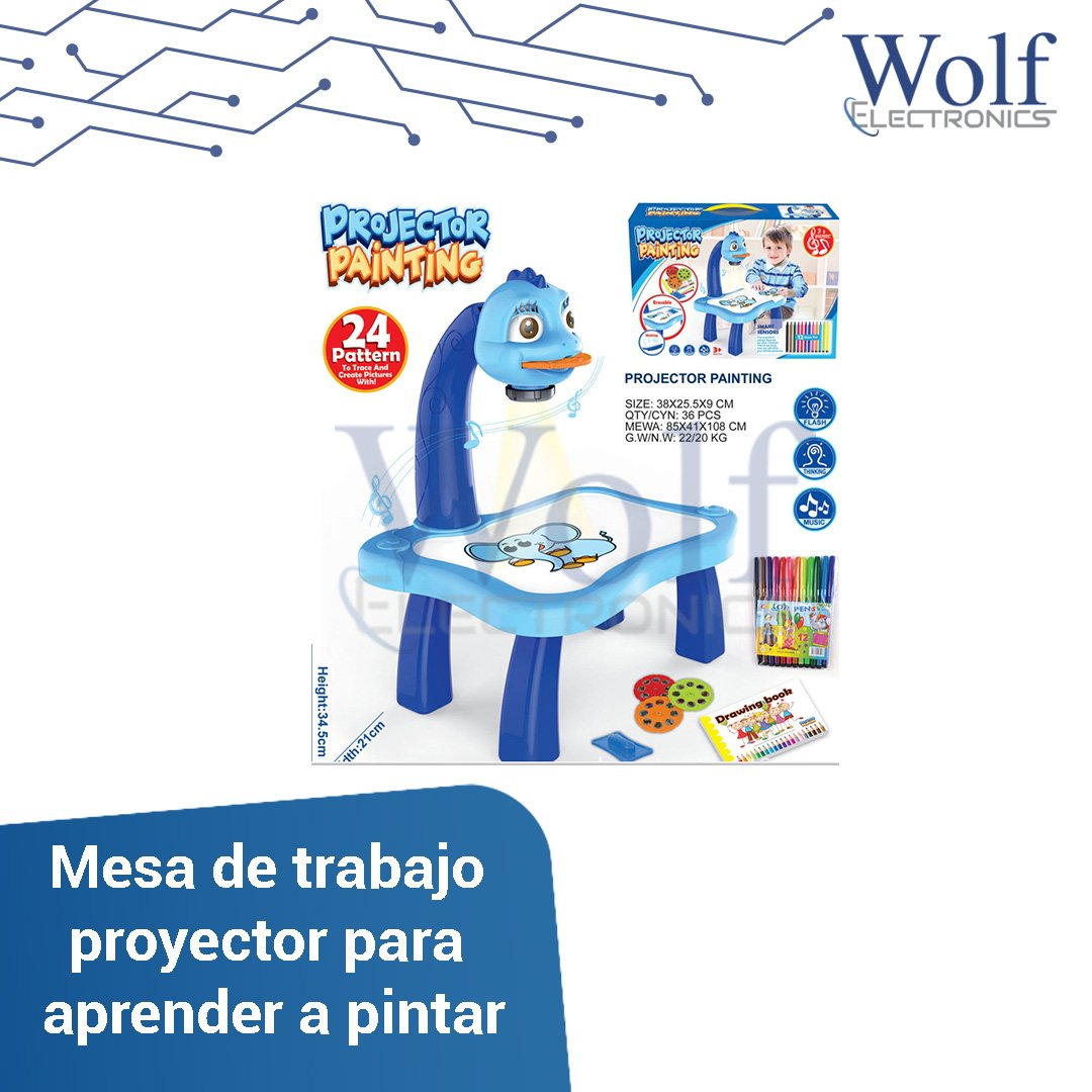 Mesa de trabajo proyector para aprender a pintar. Wolf Electronics ...