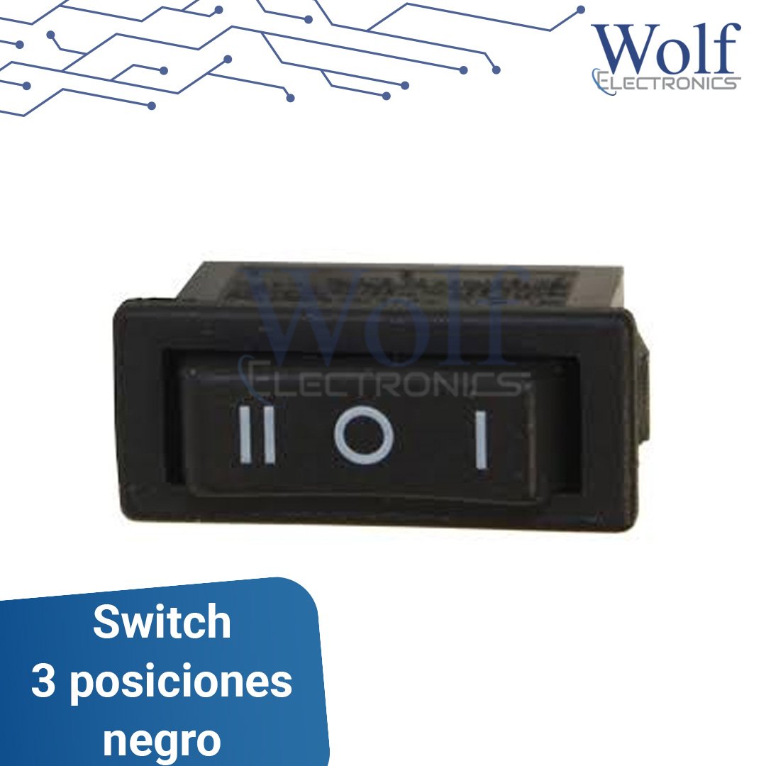 SWITCH 3 POSICIONES NEGRO. Wolf Electronics – WOLF ELECTRONICS IT
