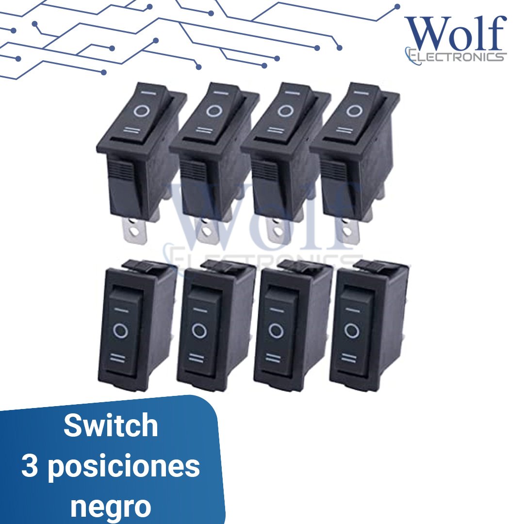 SWITCH 3 POSICIONES NEGRO. Wolf Electronics – WOLF ELECTRONICS IT