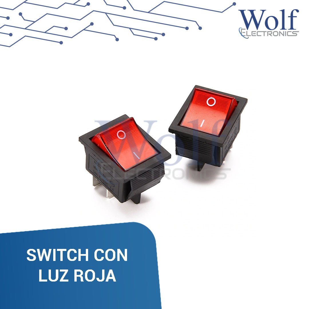 SWITXH CON LUZ ROJA. Wolf Electronics – WOLF ELECTRONICS IT
