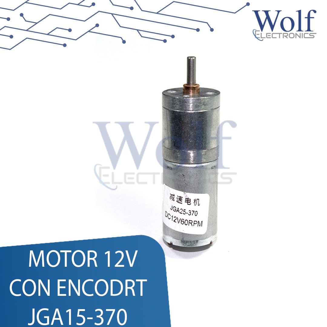 MOTOR 12V CON ENCODER JGA15-370 60RPM. Wolf Electronics – WOLF ...